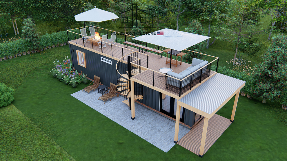 SC0001: 40 Foot Shipping Container House Plans – House Architecture USA