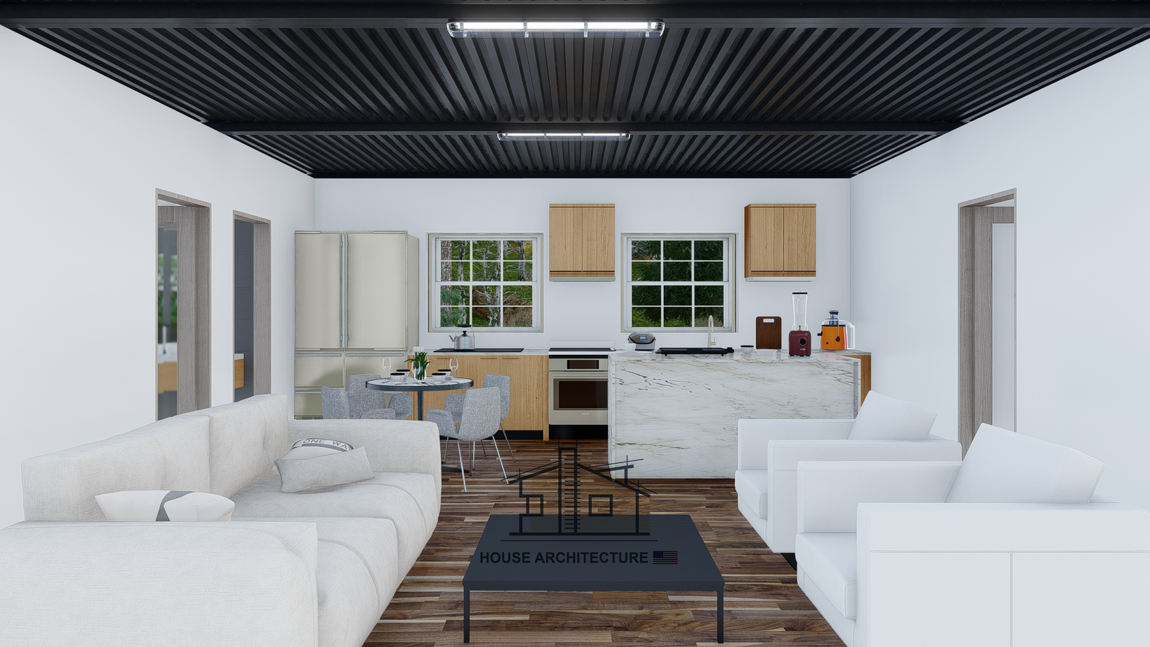 SC0005: 3x40 Foot Shipping Container House Plans | Container Home Plan ...